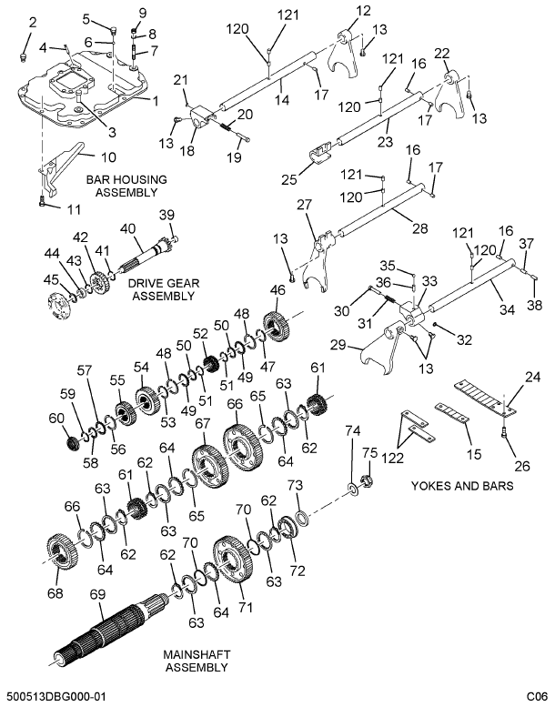 1671185C1 Bolt, Shift Bar Housing