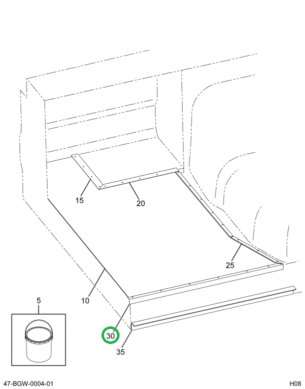 2212418C1 Moulding, Trim Driver Pedestal