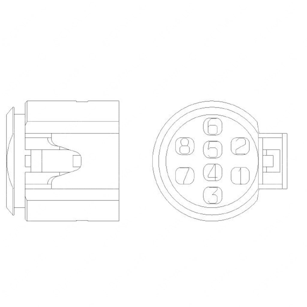 23-13662-806 CONNECTOR-8 CAV,BK